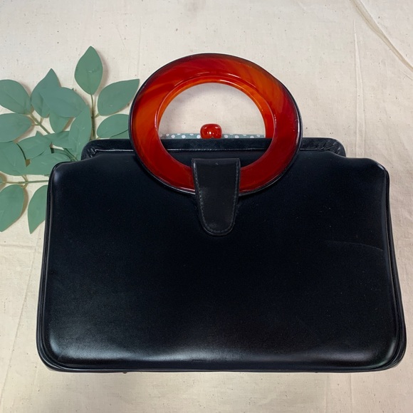 Garay | Bags | Vintage Garay Handbag With Amber Lucite Handles Late 95s ...